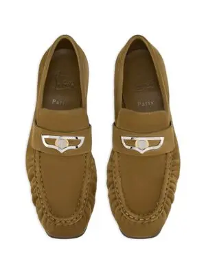 CHRISTIAN LOUBOUTIN Suede Leather Loafers - Multicolor