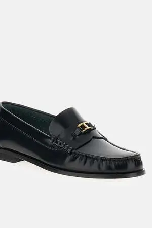 TOD'S Leather Loafers With Gold-tone Logo Detail