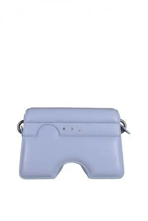 Off-White Calf Leather Shoulder Bag - Blue
