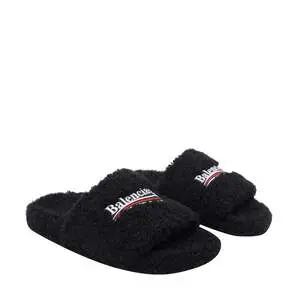 Balenciaga Fuzzy Logo Slides
