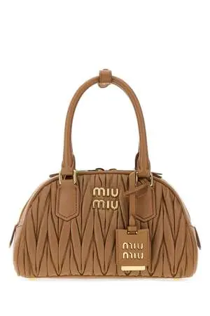 Miu Miu Arcadie Nappa Leather Handbag - Brown