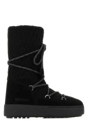 Moon Boot Fabric S X Guest In Residence Ltrack Boots - Black