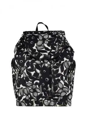 CHRISTIAN LOUBOUTIN Explorafunk Backpack With Floral Motif - Black
