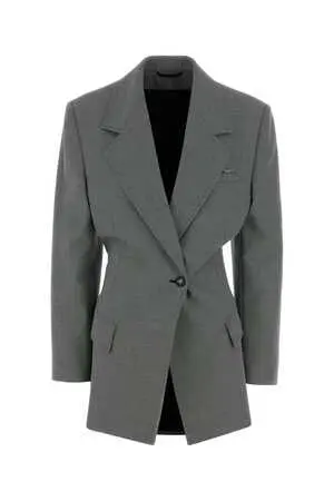 Attico Two Stretch Wool Blend Blazer - Multicolor