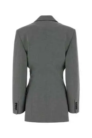 Attico Two Stretch Wool Blend Blazer - Multicolor