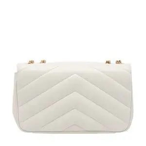 Saint Laurent Small Loulou Shoulder Bag - White