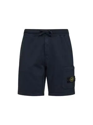 Stone Island Organic Cotton Fleece Jogger Shorts - Multicolor