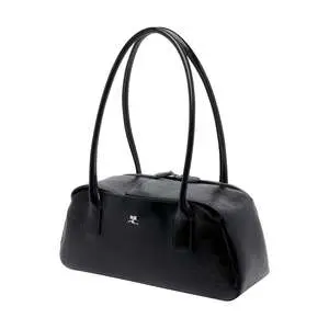 COURREGES Strip Naplack Shoulder Bag