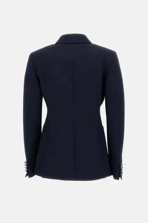 Max Mara Double-breasted Seersucker Blazer - Multicolor