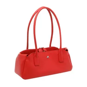 COURREGES Stripe Naplack Shoulder Bag
