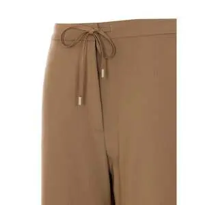 Max Mara Corone Wool Canvas Jogging Trousers - Brown