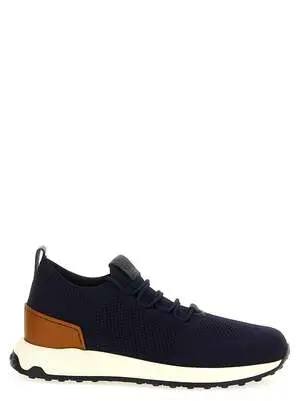 TOD'S Socks' Sneakers With Calf Leather Inserts - Blue