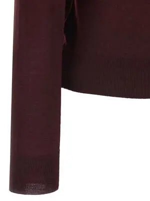 Saint Laurent Virgin Wool Plunge V-neck Sweater