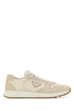 Prada Re-nylon And Suede Sneakers - Brown