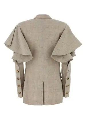 Moschino Melange Sand Jersey Blazer