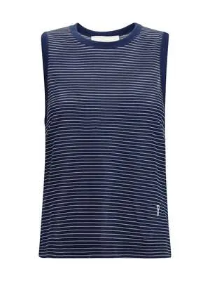 Ami Striped Cotton Tank Top