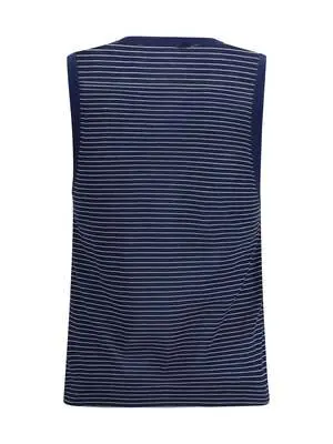 Ami Striped Cotton Tank Top