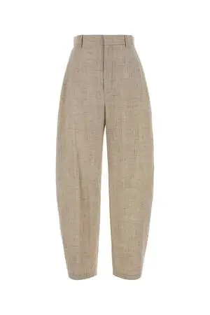 Moschino Melange Sand Jersey Wide-leg Pant - Brown