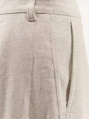 Max Mara Stretch Cotton Linen Trousers - Multicolor