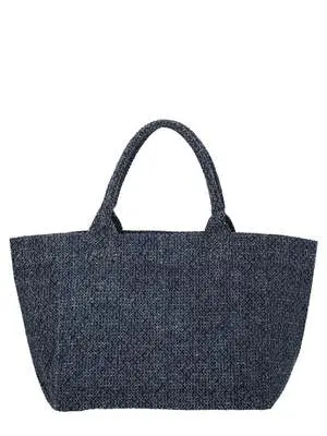 GANNI Medium Trapeze Bear Tote Bag - Blue