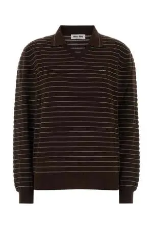 Miu Miu Embroidered Cotton Polo Shirt - Multicolor
