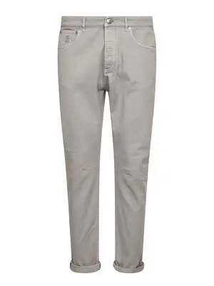 Brunello Cucinelli Light Grey Comfort Denim Leisure Fit Jeans