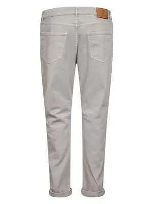 Brunello Cucinelli Light Grey Comfort Denim Leisure Fit Jeans