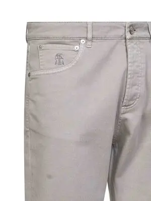 Brunello Cucinelli Light Grey Comfort Denim Leisure Fit Jeans
