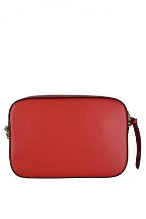 JIMMY CHOO Leather Shoulder Bag With Jc Logo - Red