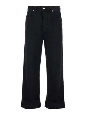 Bottega Veneta Raw Edge Hem Bottoms For Men
