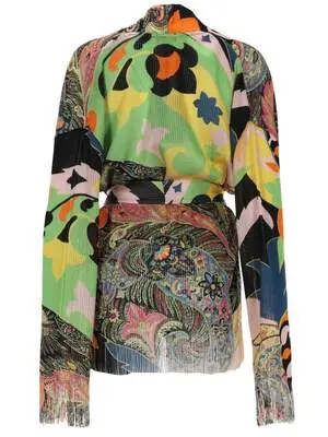 Etro Belted Fringe Cardigan - Multicolor