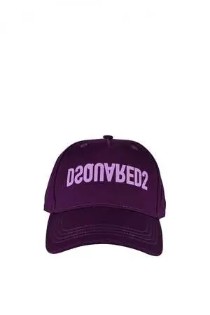 Dsquared2 Cotton Cap With Logo - Purple