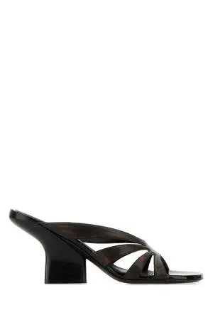 Dries Van Noten Leather Mules - Brown