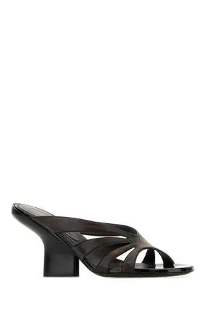 Dries Van Noten Leather Mules - Brown