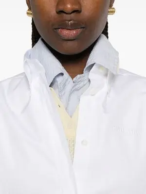 Miu Miu Checked Cotton Shirt