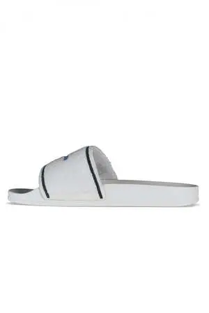 Off-White Terry Towelling Slides With Logo Detail