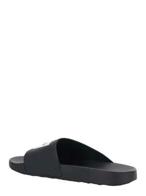 Givenchy Black Wide Band Slide Sandals - Multicolor