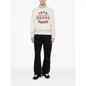 Kenzo 1970 Paris" Graphic Embroidered Crew Neck Sweatshirt