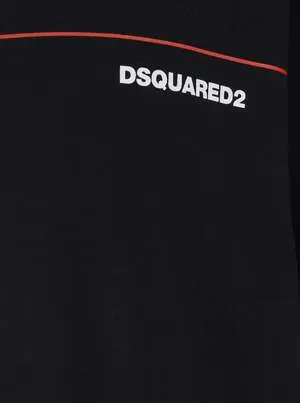Dsquared2 Crew Neck T-shirt With Logo On The Front In Cotton For