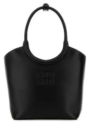 Miu Miu Leather Ivy Handbag - Black