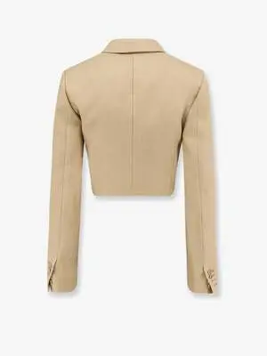 Max Mara Linen Cropped Blazer - Multicolor