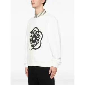 Kenzo Floral-logo Print Organic Cotton Crewneck Sweatshirt