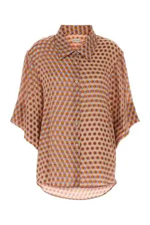 Dries Van Noten Printed Satin Shirt