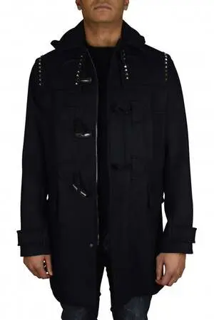 Valentino Garavani Rockstud Untitled Hooded Duffle Coat