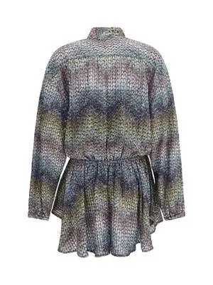 Missoni Long-sleeve Sequined Mini Dress