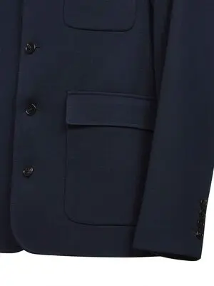 Gucci Dark Blue Cotton Jersey Single-breasted Jacket