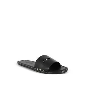 JW Anderson Calf Leather Cut-out Detail Slip-on Sandals - Black
