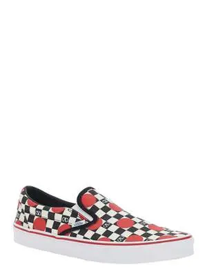 Valentino Garavani Cotton Checked Low Top Slip-on Sneakers - Multicolor