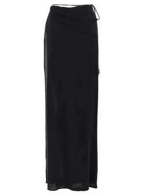 Magda Butrym Long Drape Skirt With Beading