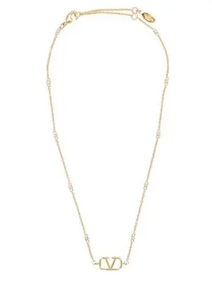 Valentino Garavani Vlogo Signature Necklace - Gold